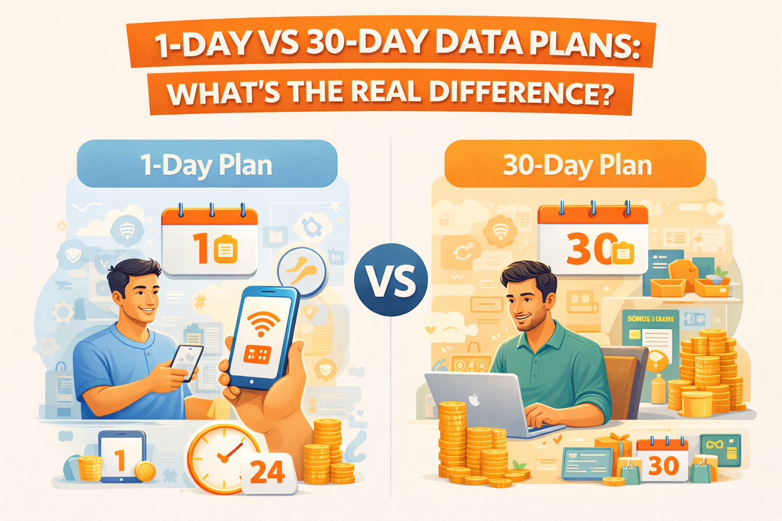 1-Day vs 30-Day Data Plans: What’s the Real Difference? | Inlomax Blog